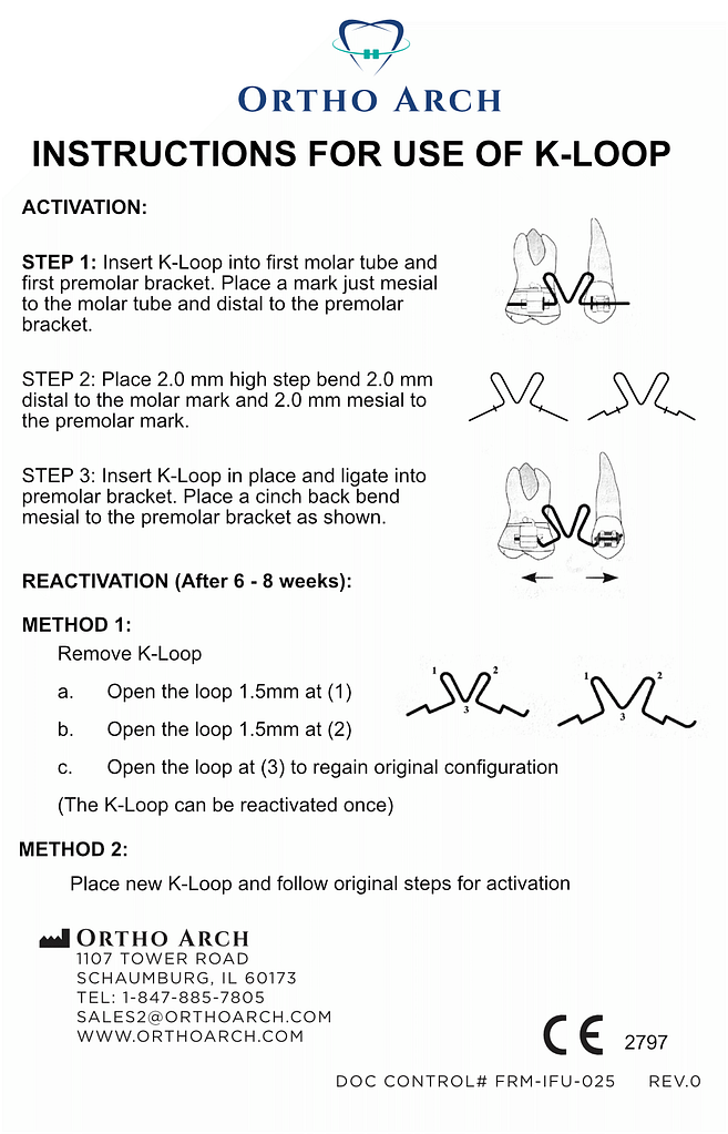 K-Loop Distalizing Spring - Ortho Arch